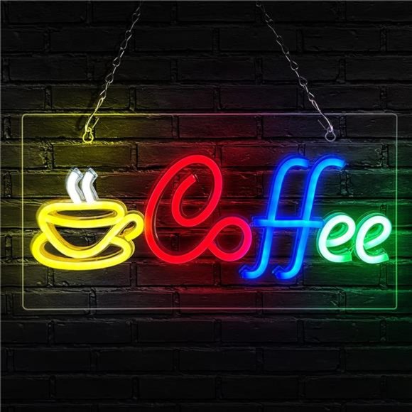 Accents | Raindee Neon Coffee Signs Usb Powered Neon Signs Bright ...